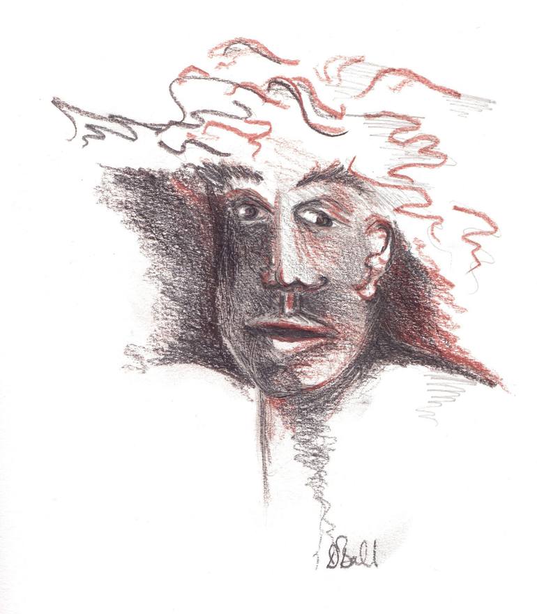 Graphite Man Drawing by Debra Ball | Saatchi Art