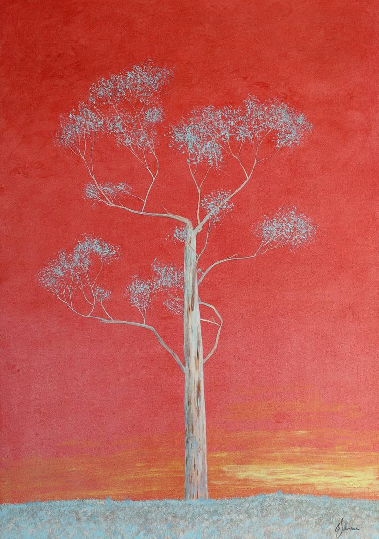 Red Sky Painting by Barry Johnson | Saatchi Art