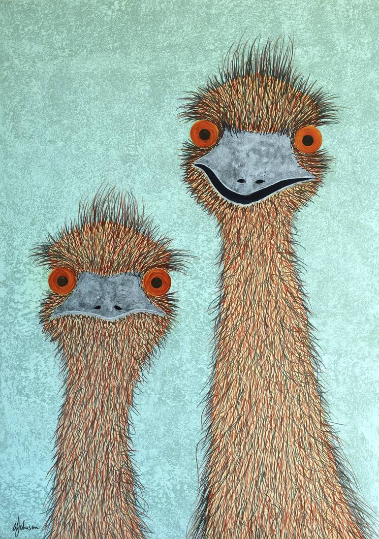 The Terrible Two Painting by Barry Johnson | Saatchi Art