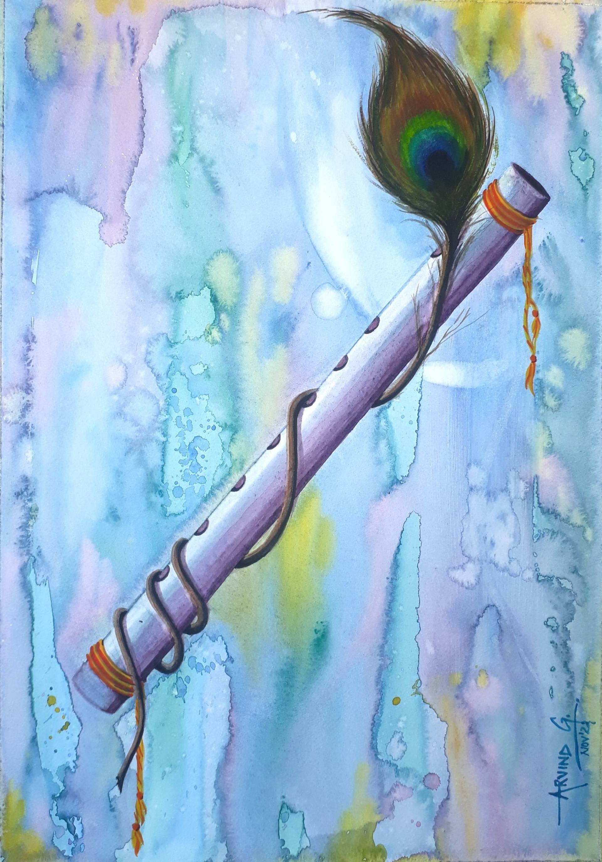 Flute Art Drawing