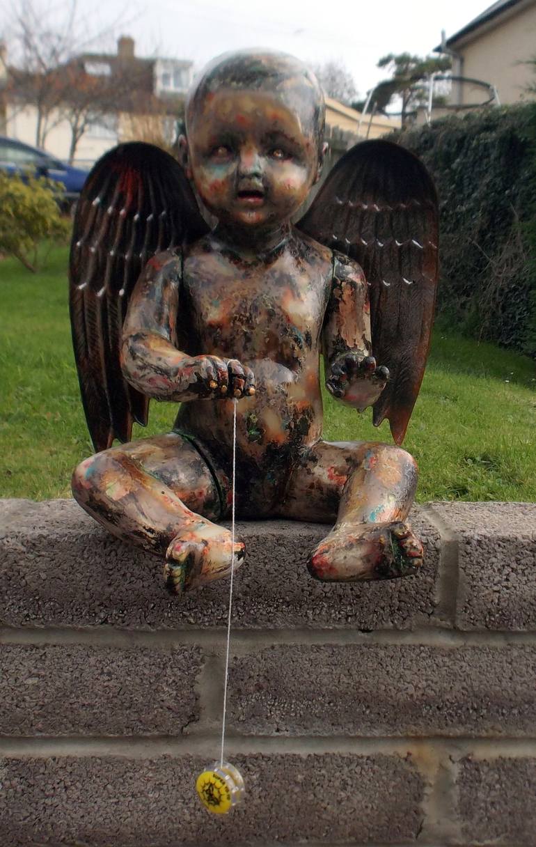 Angel with YOYO Sculpture by Mike Janes | Saatchi Art