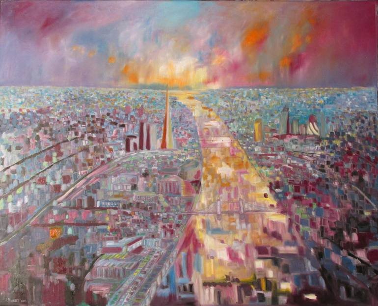 London - Thames. Painting by Pierre Lamont Dingley | Saatchi Art