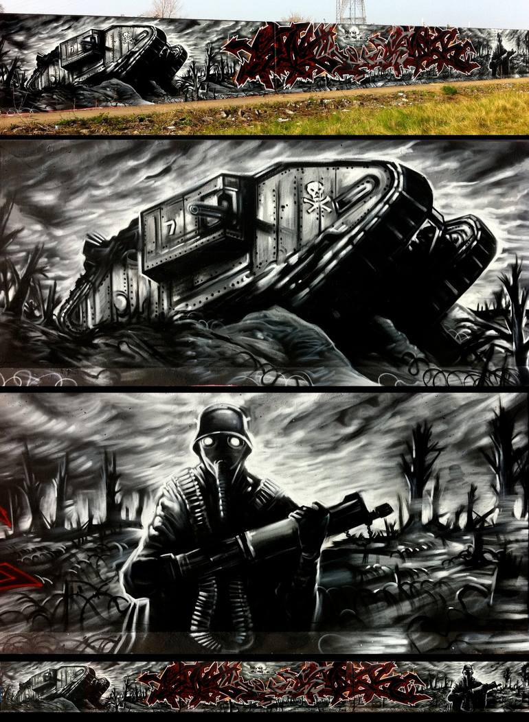 Shell Shocked Painting by Dan Kitchener | Saatchi Art