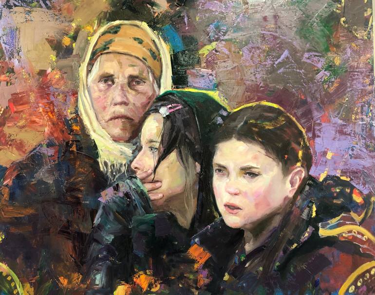 Refugees Painting by Igor Grey | Saatchi Art