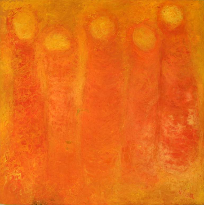 Group of Women Painting by Kisa Kisa | Saatchi Art