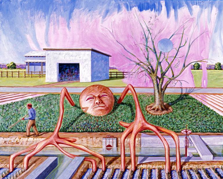 DITCH WALKER Painting by Robert Lingle | Saatchi Art