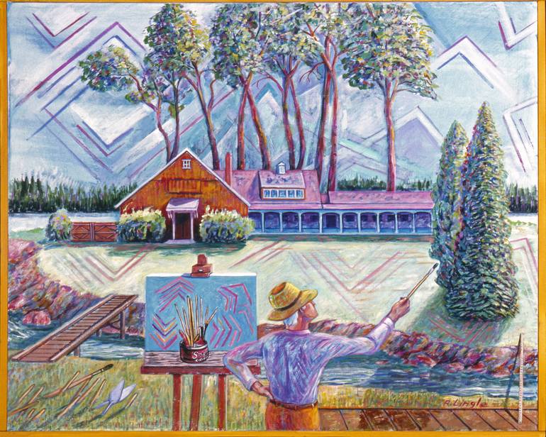 PAINTER'S WORLD Painting by ROBERT LINGLE | Saatchi Art