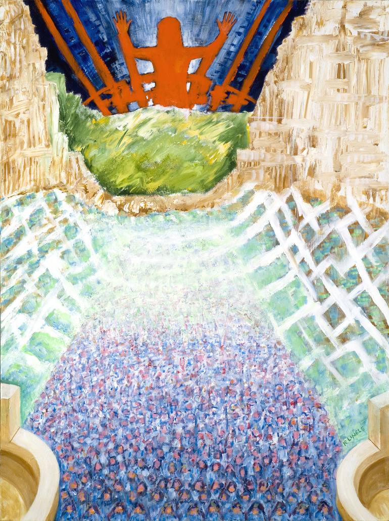 MASTER OF MASSES Painting by ROBERT LINGLE | Saatchi Art