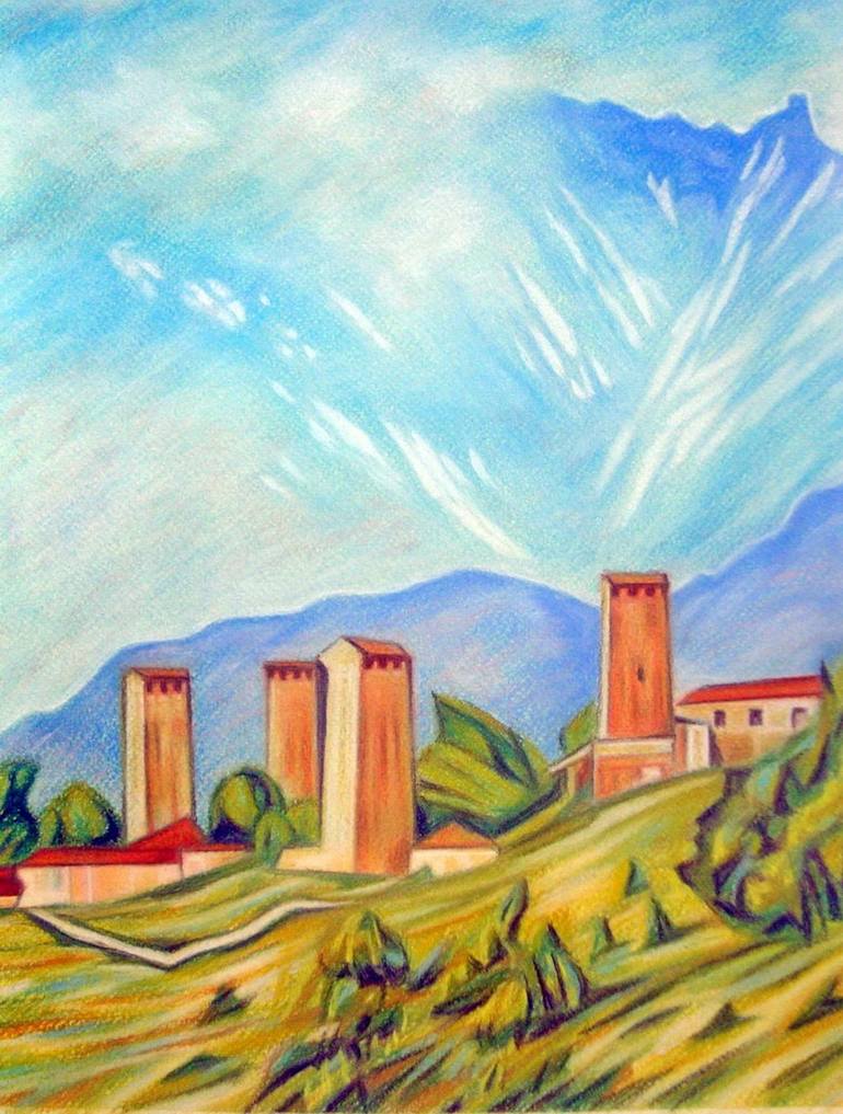 Caucasus Drawing by Andrey Volkov | Saatchi Art