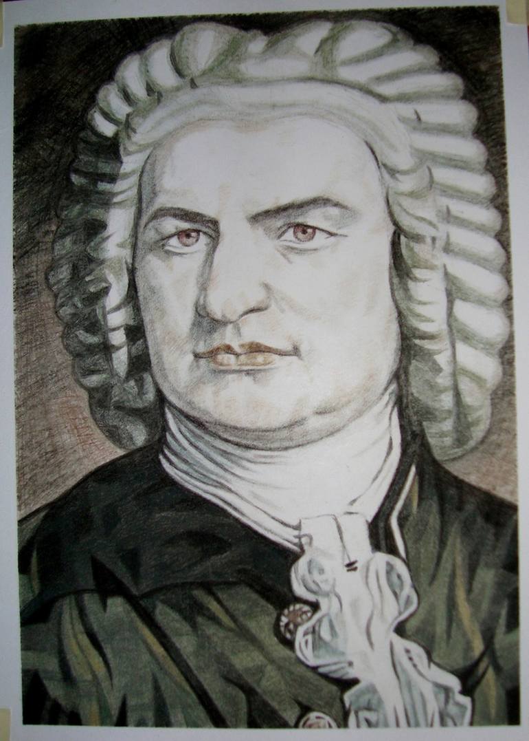 Bach Drawing by Andrey Volkov | Saatchi Art