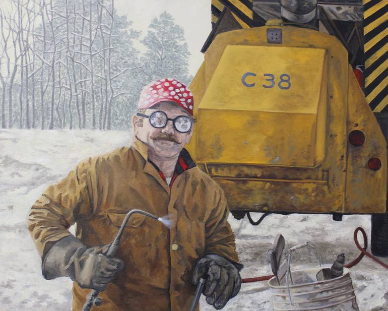 The Bloke Painting by Michael Burris Johnson | Saatchi Art