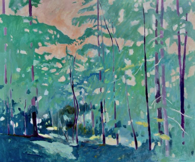 Hemlock Forest Painting by Mark Tworow | Saatchi Art