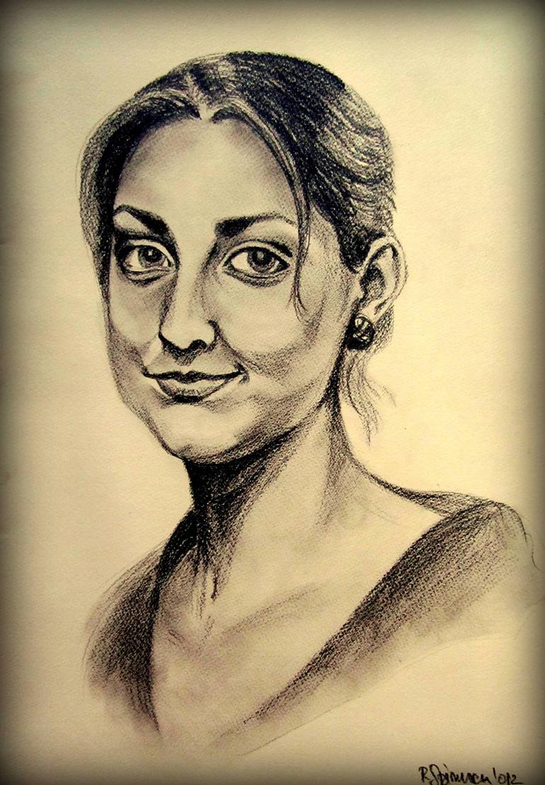 Lady piano Drawing by Josefa Nescu | Saatchi Art