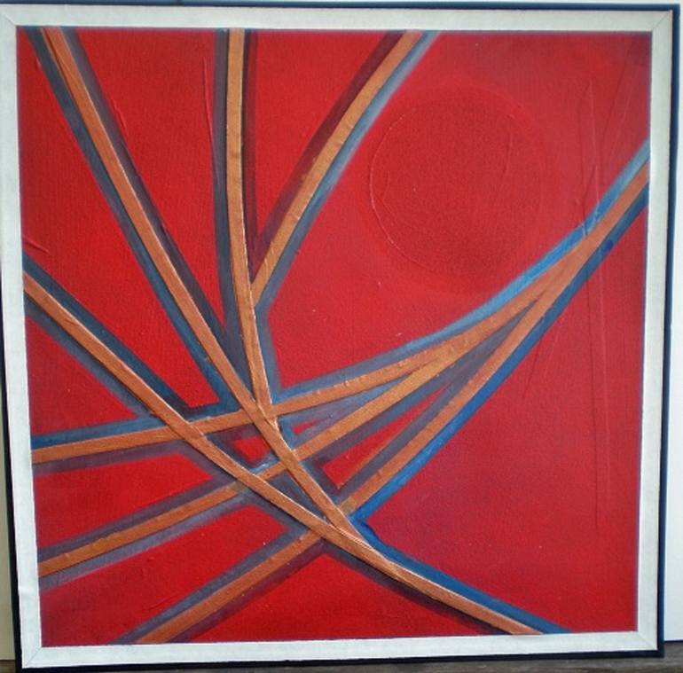 RED AND GOLD Painting by Mitchell Edmonds | Saatchi Art