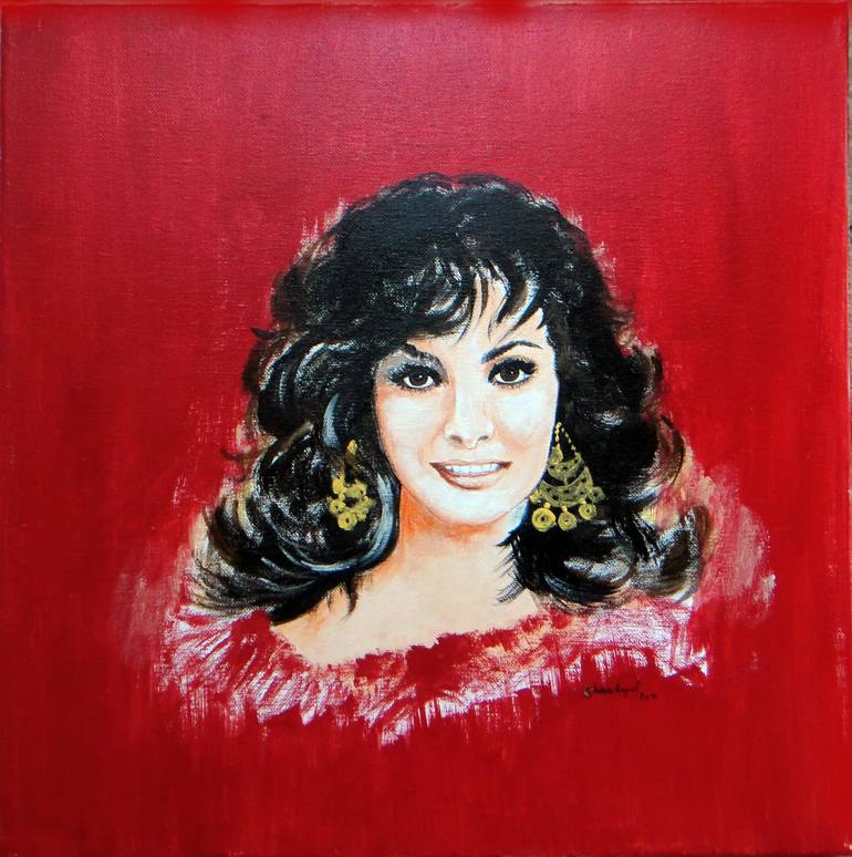 Gina Lollobrigida - Gina Nationale Painting by Gitta Landgraf | Saatchi Art