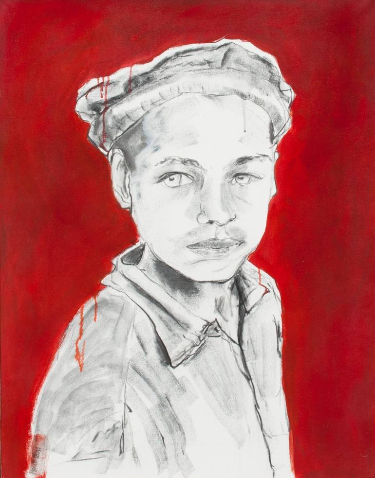 Afghan boy Drawing by Maud van der Lely | Saatchi Art
