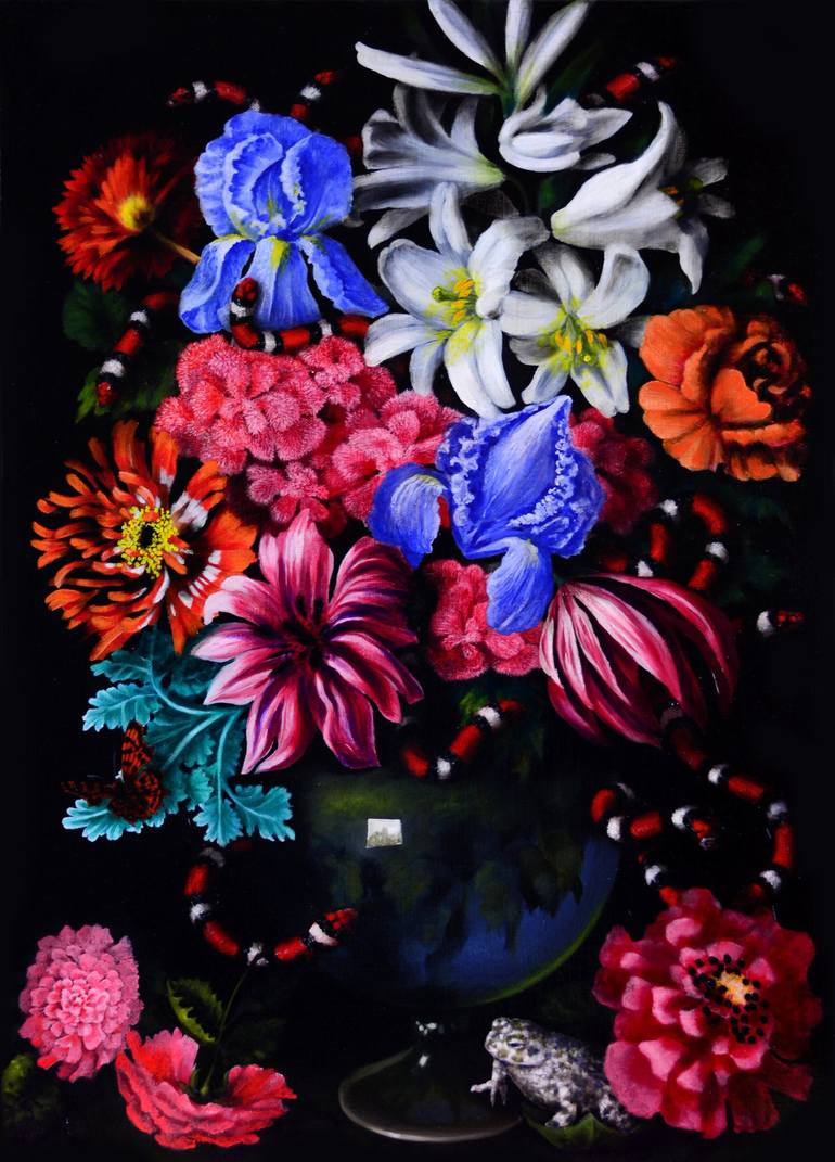 Falling into sin Painting by Attila Kővári | Saatchi Art