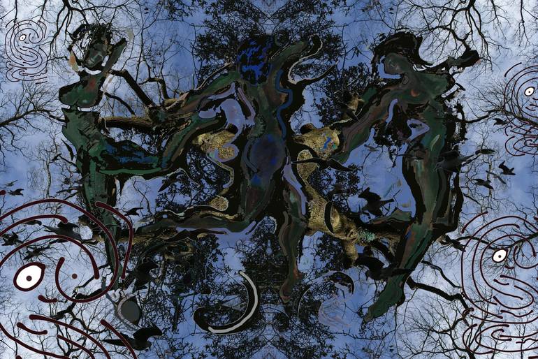 Sky Dancing in the Canopy of Trees Photography by Leslie Monk | Saatchi Art