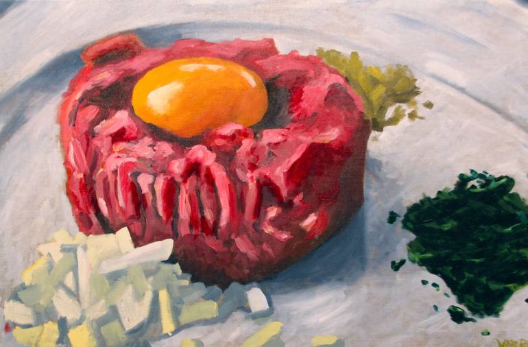 Steak Tartare Painting by Eric Yarbrough | Saatchi Art