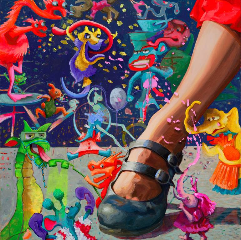 Blue Monkey Flamenco Painting by dana donaty | Saatchi Art