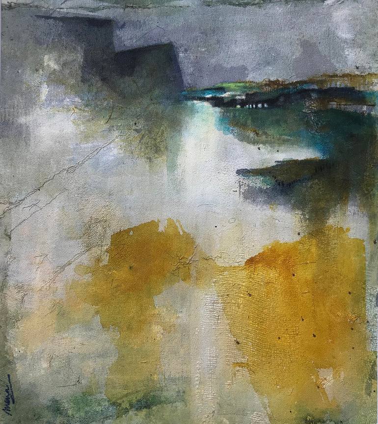Falling water Painting by Mena Malgavkar | Saatchi Art
