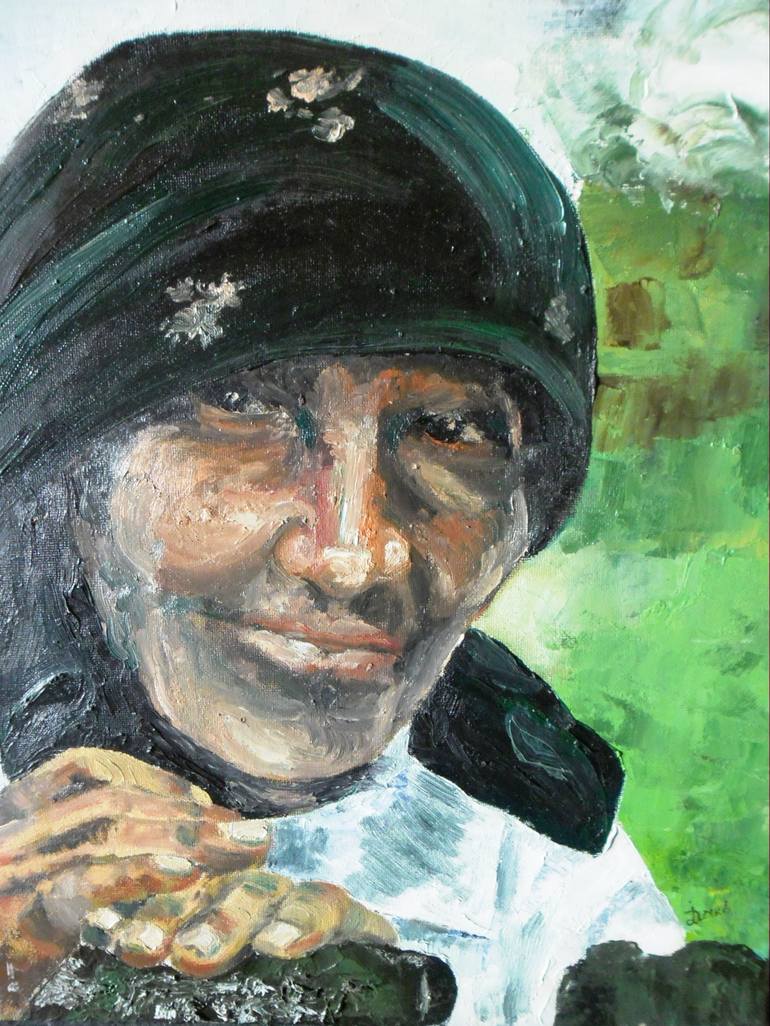 THE CSANGO WOMAN PORTRAIT Painting by Ildiko Decsei Csegoldi | Saatchi Art