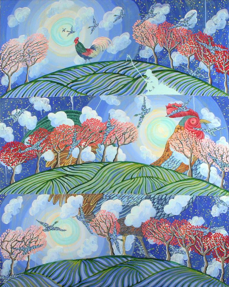 Gone Fishing Painting by Elizabeth Galvin | Saatchi Art