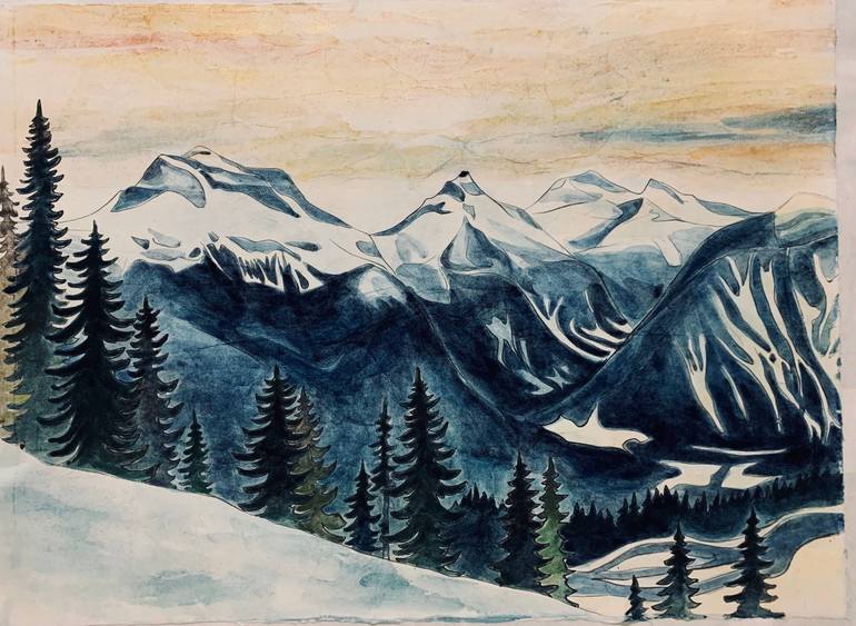 Mountain Begbie Painting by Chloe Juwon Kim | Saatchi Art