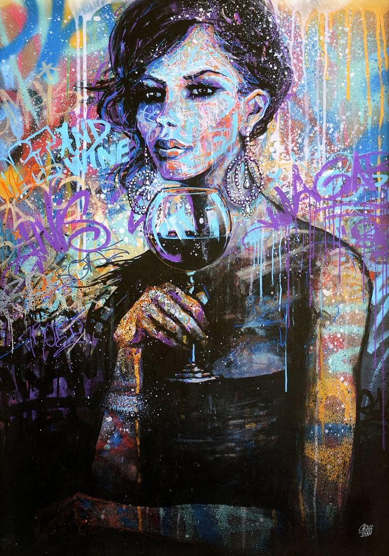 THE SOUL OF WINE Painting by GRAFFMATT Artist | Saatchi Art