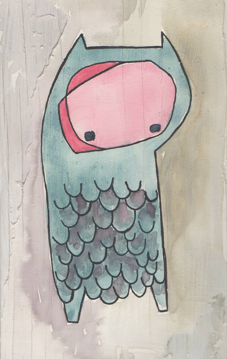 Blue Bird Painting by Rebecca Stockert | Saatchi Art