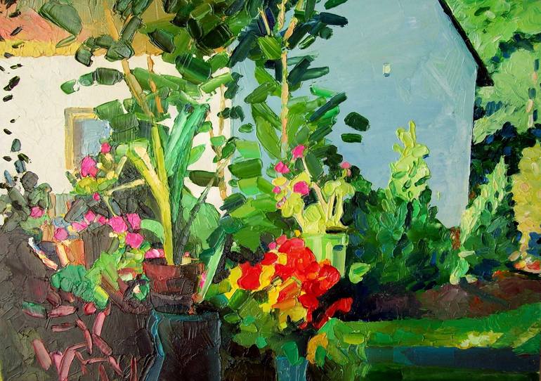 Flowers impasto Painting by Stan Bigda | Saatchi Art