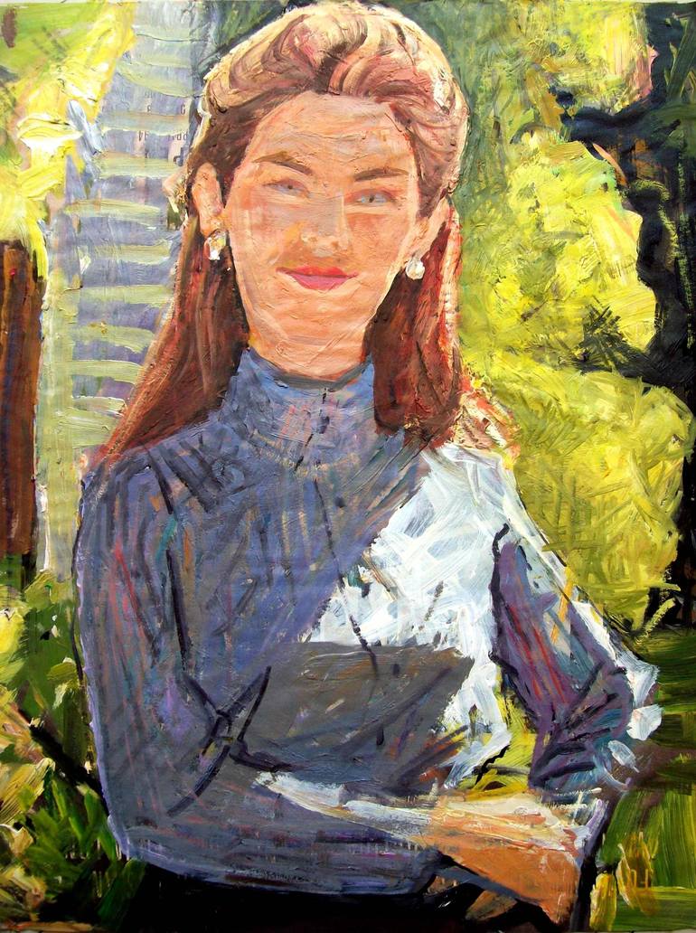 M. in the garden Painting by STAN BIGDA | Saatchi Art