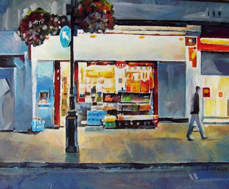 Night shop at Paddington Painting by STAN BIGDA | Saatchi Art