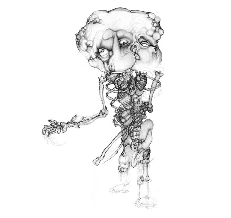 Grotesque Anatomie Drawing by Scott D Wilson | Saatchi Art