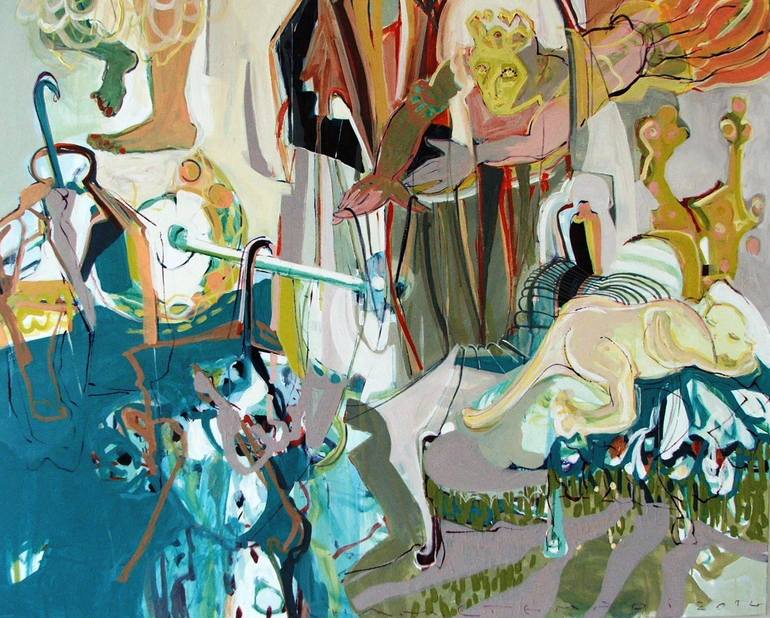 Doucement, SOLD Painting by Elham Etemadi | Saatchi Art