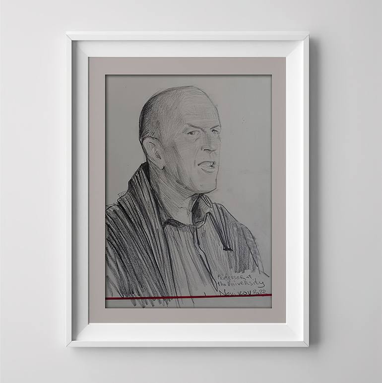 Professor Drawing by Andrey Novikov | Saatchi Art
