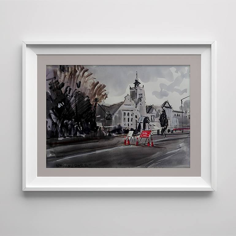 Reading, road signs Drawing by Andrey Novikov | Saatchi Art