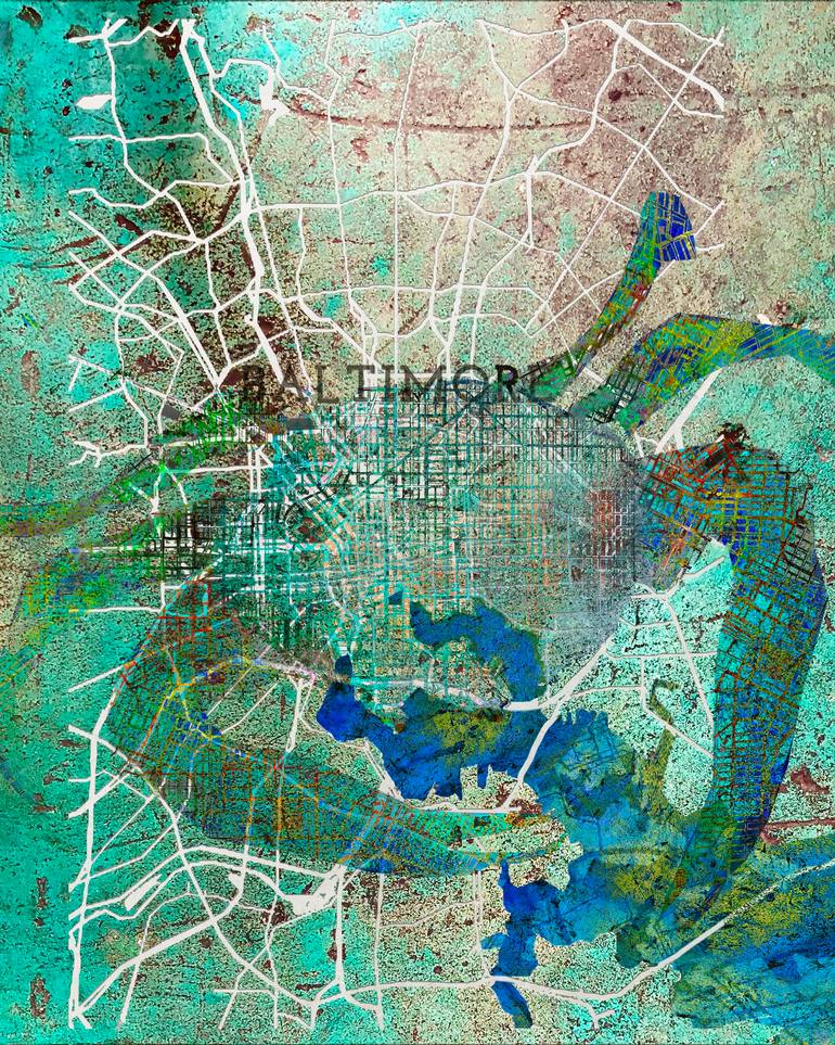 Baltimore City Art Map / Beneath The Crab Printmaking by lauren preller ...