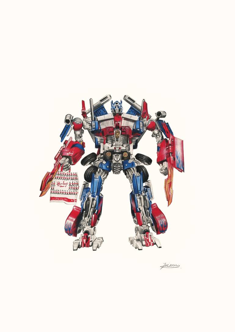 'Optimus Prime' Drawing by Zoe Moss | Saatchi Art