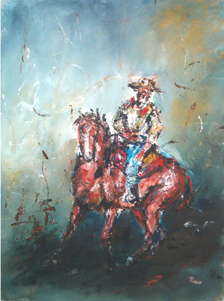 Wild West IX Painting by Jose Riera | Saatchi Art