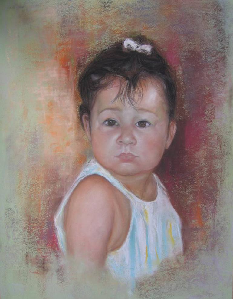 Girl Portrait Painting by Jose Riera | Saatchi Art