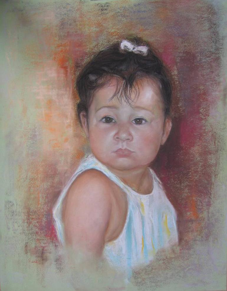 Girl Portrait Painting by Jose Riera | Saatchi Art