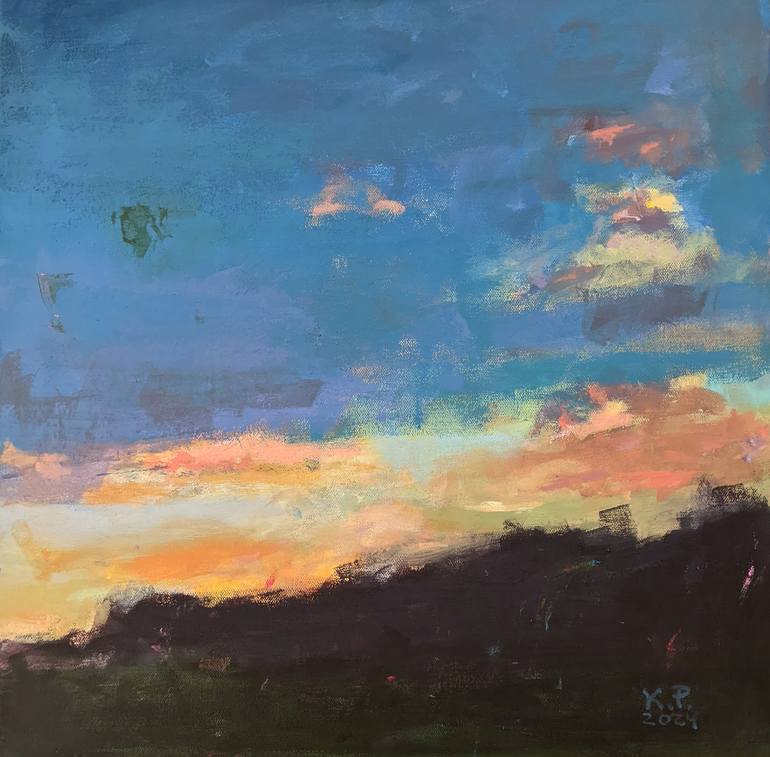 DRIVING BACK HOME Painting by Kasia Pawlak | Saatchi Art