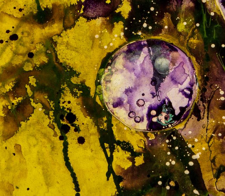 Embryos Space Colonization /triptych/90x40 Painting by Lana Sokoloff ...