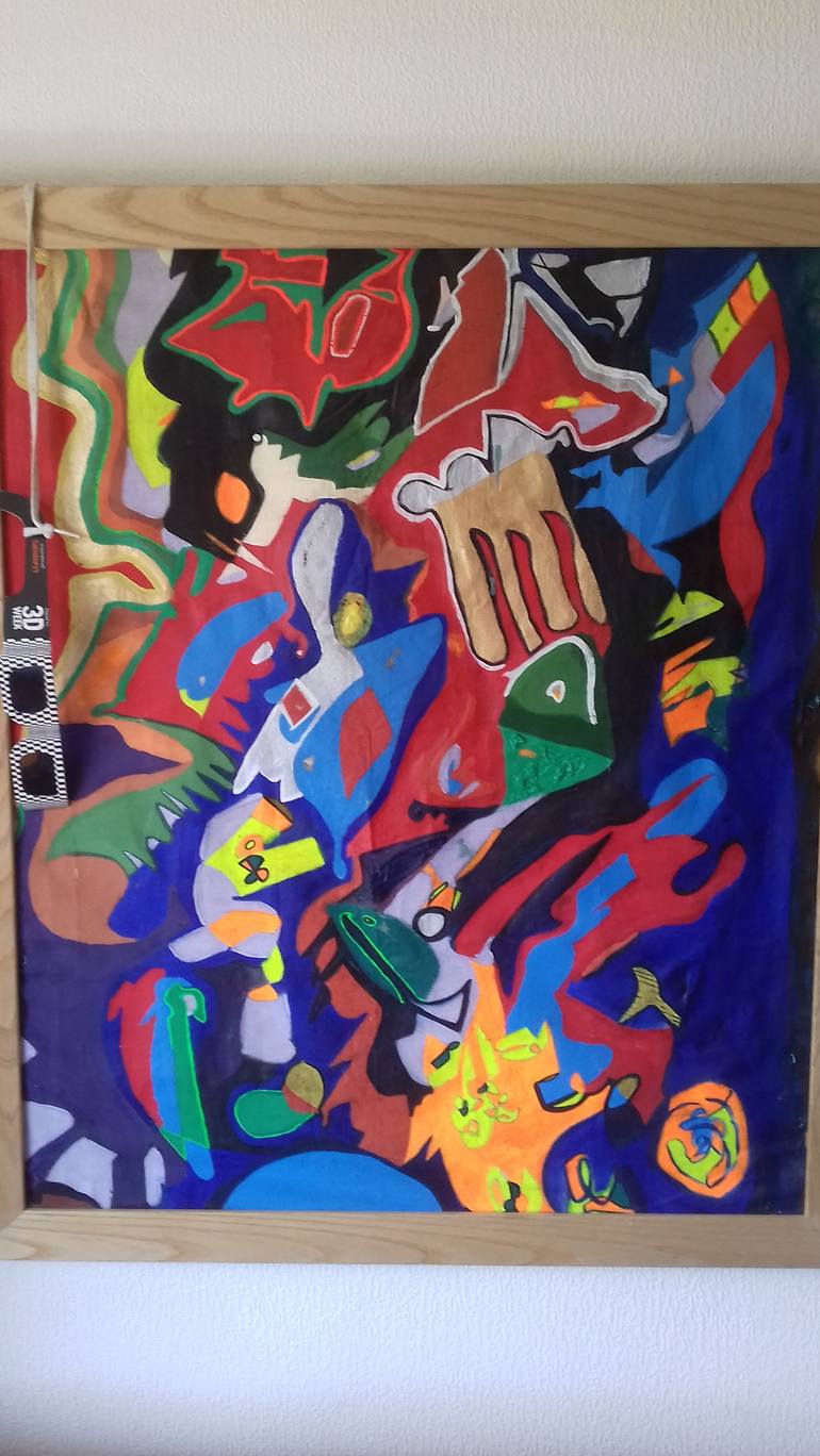 Triple Visual Piece (UV,3D,colour juxtapositions) Painting by Daniel ...