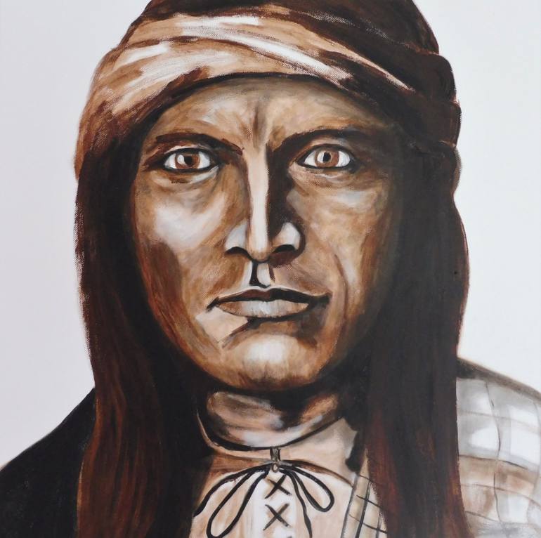 NAÏCHE, FILS DE COCHISE Painting by Dominault Evelyne | Saatchi Art