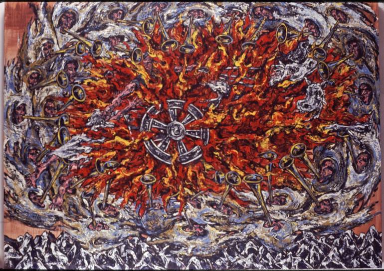 'Fiery Chariot' Painting by Gary Mayer | Saatchi Art