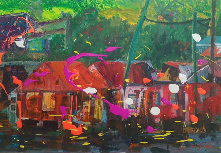 Island Life Painting by Hazel Marshall | Saatchi Art