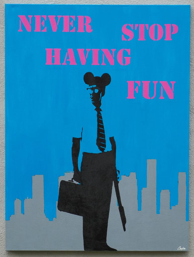 Never stop having fun Painting by Edouard Campos | Saatchi Art