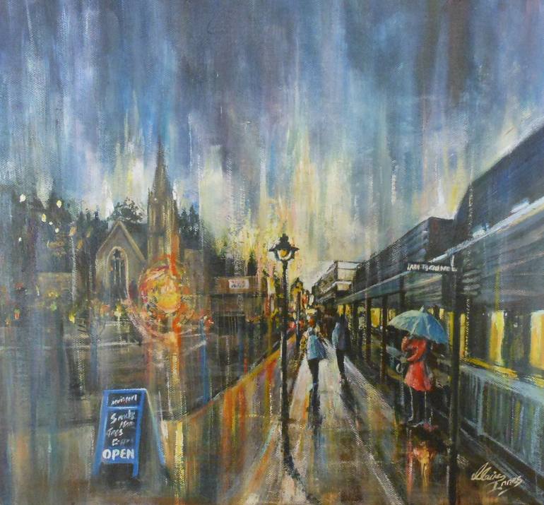 A Rainy Evening, Fort William Painting by Claire Innes | Saatchi Art